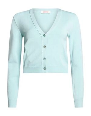 KONTATTO Cardigan Turquoise Size Viscose, Acrylic, Elastane