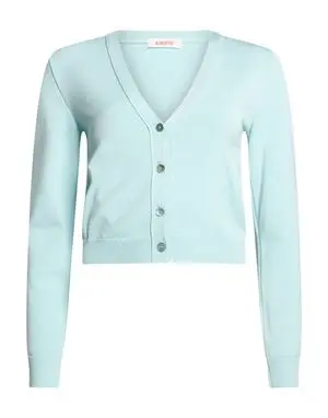KONTATTO Cardigan Turquoise Size Viscose, Acrylic, Elastane