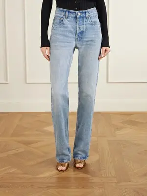 Saint Laurent Nico Mid-rise Straight-leg Jeans