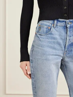 Saint Laurent Nico Mid-rise Straight-leg Jeans