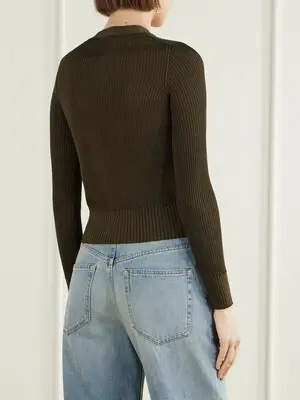 Saint Laurent Ribbed Cardigan