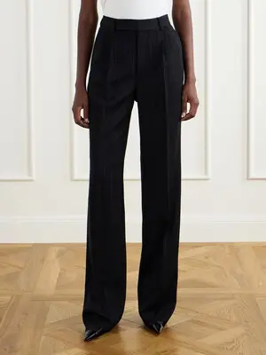 Saint Laurent Striped Wool Wide-leg Pants