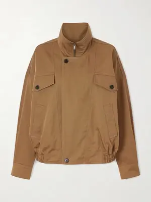 Saint Laurent Cotton-twill Jacket - Brown