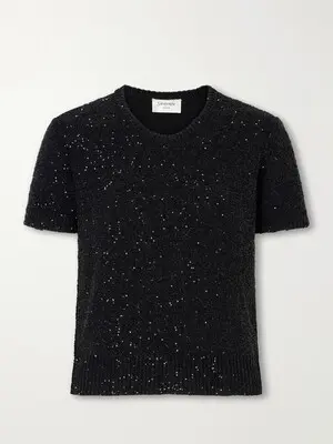Saint Laurent Sequined Knitted Shirt