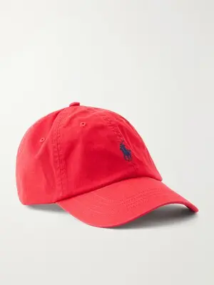 Polo Ralph Lauren Embroidered Cotton-twill Cap Red