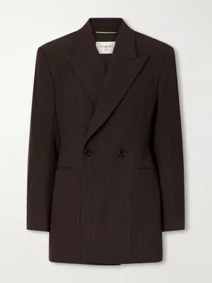 Saint Laurent Striped Wool-blend Blazer
