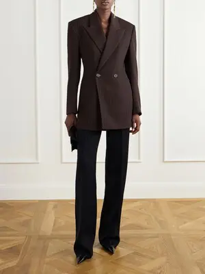 Saint Laurent Striped Wool-blend Blazer