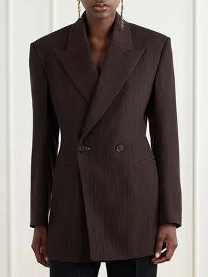Saint Laurent Striped Wool-blend Blazer