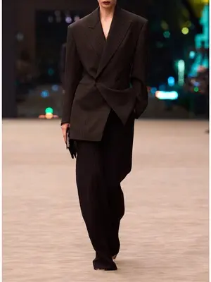 Saint Laurent Striped Wool-blend Blazer