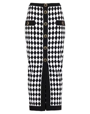 Balmain Midi Skirt Size Viscose, Polyamide, Polyester, Elastane - Black