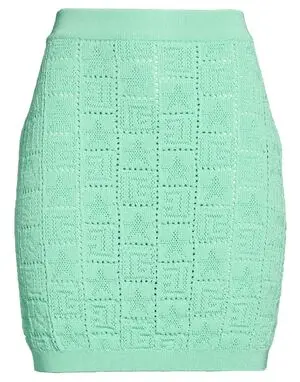 Balmain Mini Skirt Light Size Viscose, Polyester