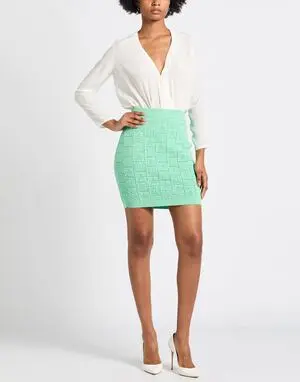 Balmain Mini Skirt Light Size Viscose, Polyester