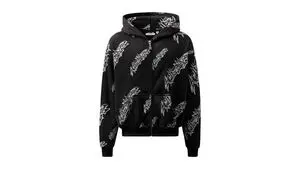 HELLSTAR Graffiti Zipup Hoodie - Black