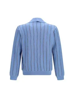 Fendi Trompe-l'œil Selleria Knit Sweater - Blue