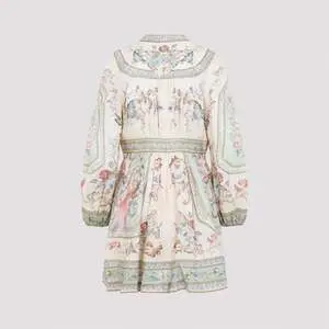 Zimmermann Roselight Plunge Mini Dress - Multicolor
