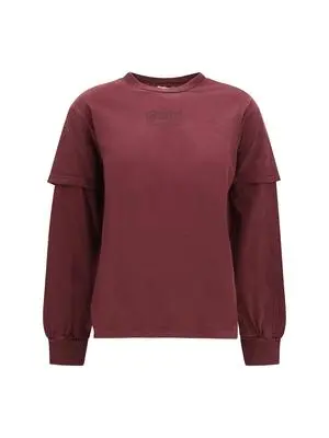 GANNI Future Heavy Jersey Long-sleeve T-shirt - Multicolor