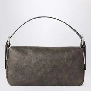 Fendi Baguetteâ® 26424 Leather Stencil Print Bag - Black