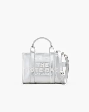 Marc Jacobs The Metallic Leather Small Tote Bag - Metallic Silver