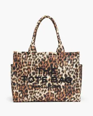 Marc Jacobs Large Tote Bag In Leopard Puffy Nylon - Brown Multi
