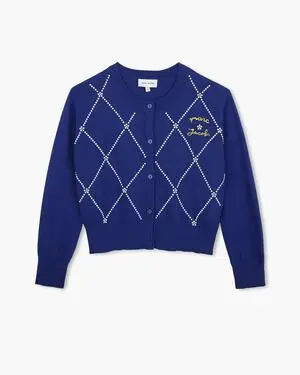 Marc Jacobs The Studded Pearl Cardigan In Size