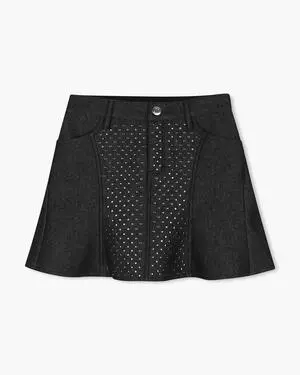 Marc Jacobs The Studded Denim Skirt In Size