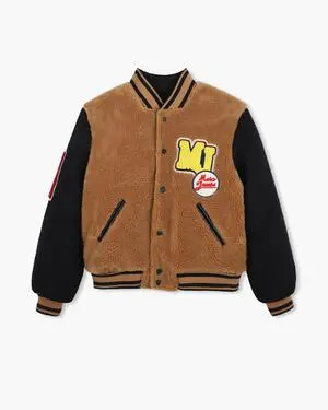 Marc Jacobs The Logo Shearling Jacket In Size