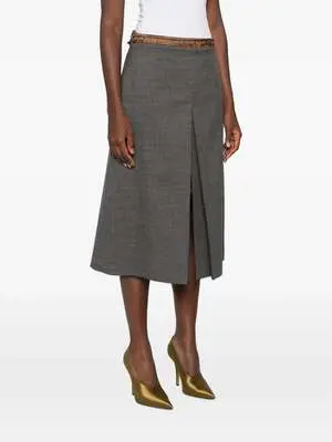 Prada Wool Skirt With Nylon Waistband