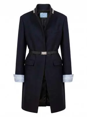 Prada Coat With Belt - Multicolor
