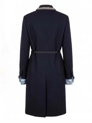Prada Coat With Belt - Multicolor