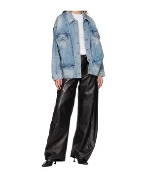 R13 Polished Leather Trousers
