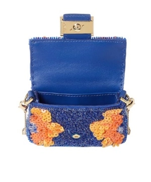 Fendi Beads And Sequin Charm With Floral Embroidery