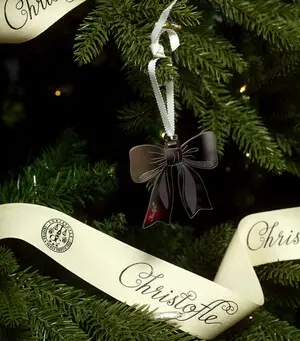 Christofle Plated Sous Le Sapin Bow Tree Decoration