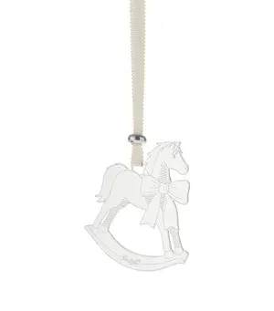 Christofle Plated Sous Le Sapin Rocking Horse Tree Decoration - Silver