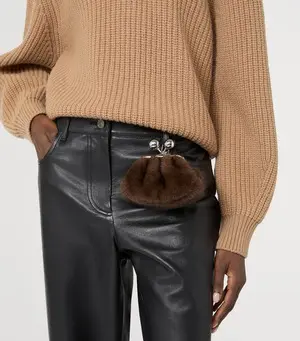 Max Mara Mini Sheepskin Pasticcino Clutch Bag
