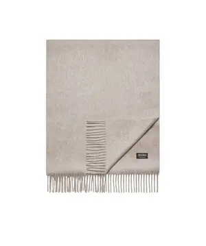 Zegna Oasi Fringed Edge Scarf - Beige