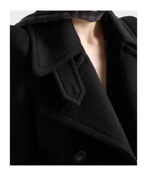 7 For All Mankind Double-breasted Wool Coat With Structured Shoulders