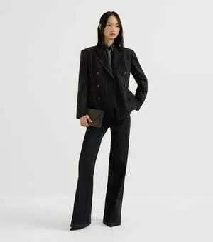 Brunello Cucinelli Virgin Wool-blend Sequin Pinstripe Blazer