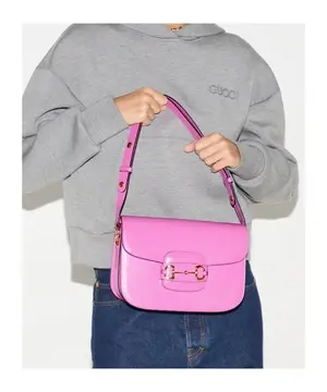 Gucci Horsebit 1955 Shoulder Bag - Pink
