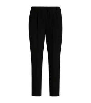Brunello Cucinelli Crepe Cady Slim Trousers - Black