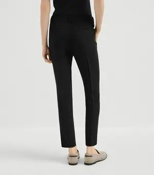 Brunello Cucinelli Crepe Cady Slim Trousers
