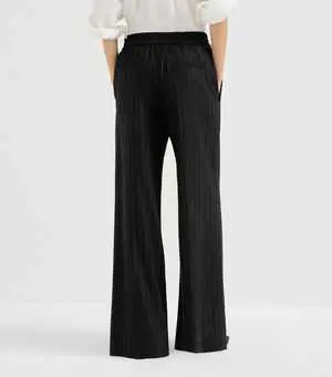 Brunello Cucinelli Virgin Wool-blend Pinstripe Trousers