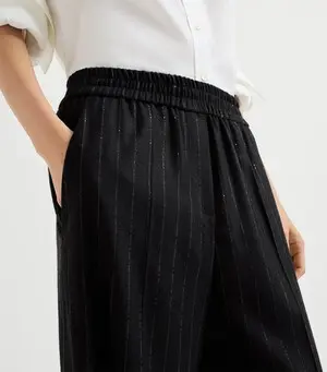 Brunello Cucinelli Virgin Wool-blend Pinstripe Trousers