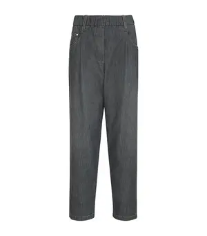 Brunello Cucinelli Denim Tapered Trousers