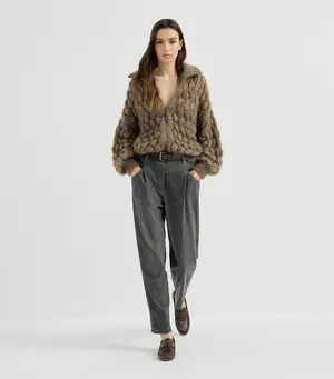 Brunello Cucinelli Denim Tapered Trousers