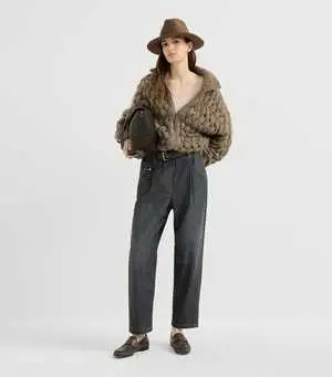 Brunello Cucinelli Denim Tapered Trousers