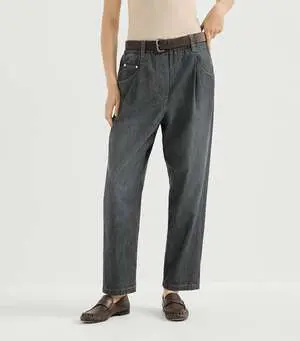 Brunello Cucinelli Denim Tapered Trousers
