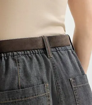 Brunello Cucinelli Denim Tapered Trousers
