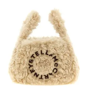 Stella McCartney Stella Logo Faux-shearling Tote Bag - Cream