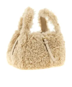 Stella McCartney Stella Logo Faux-shearling Tote Bag