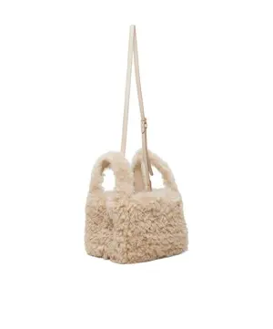 Stella McCartney Stella Logo Faux-shearling Tote Bag